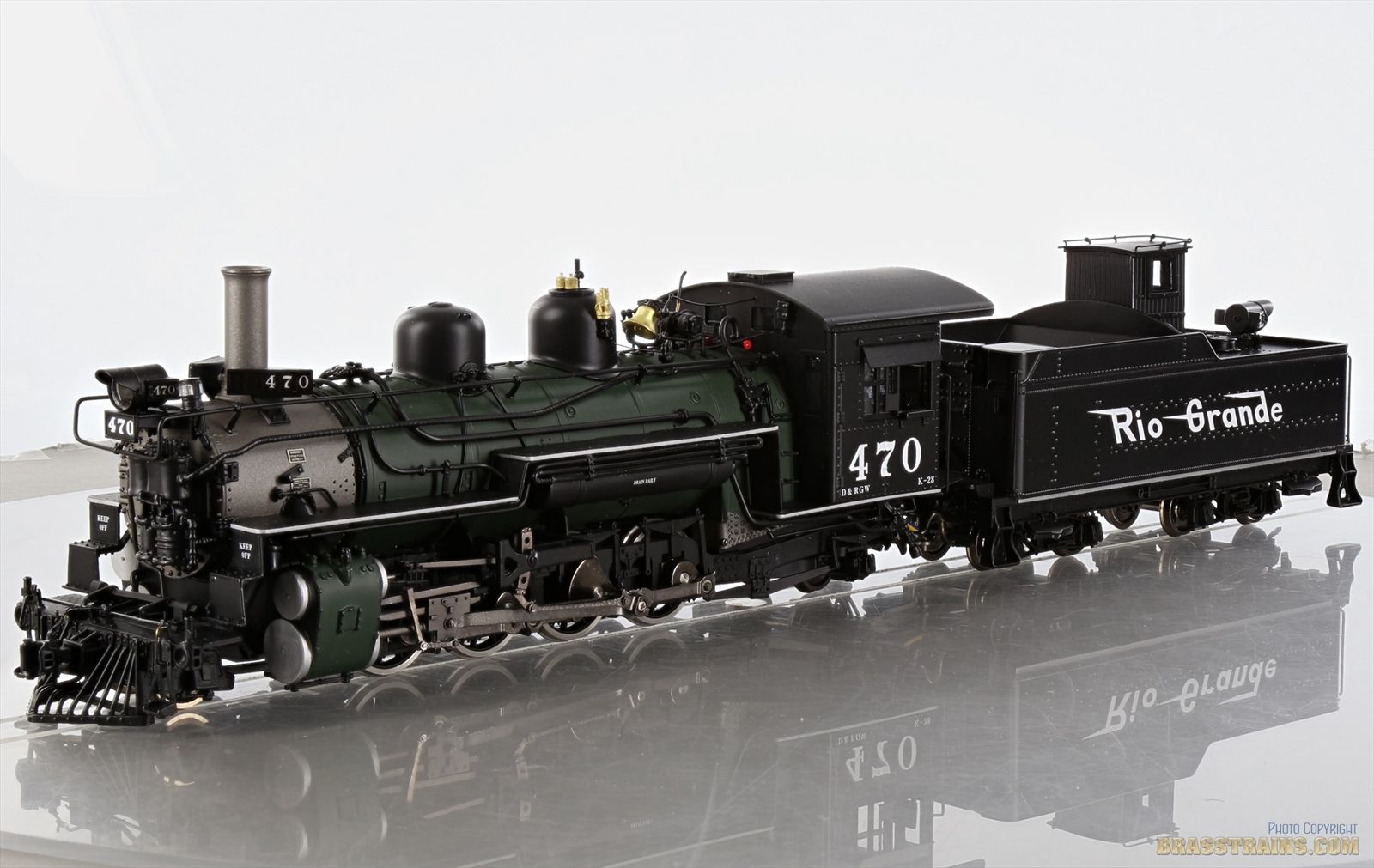 On3 Scale Brass Model - PSC / MMI DC1019-1 D&RGW K-28 2-8-2 #470 - F/P ...