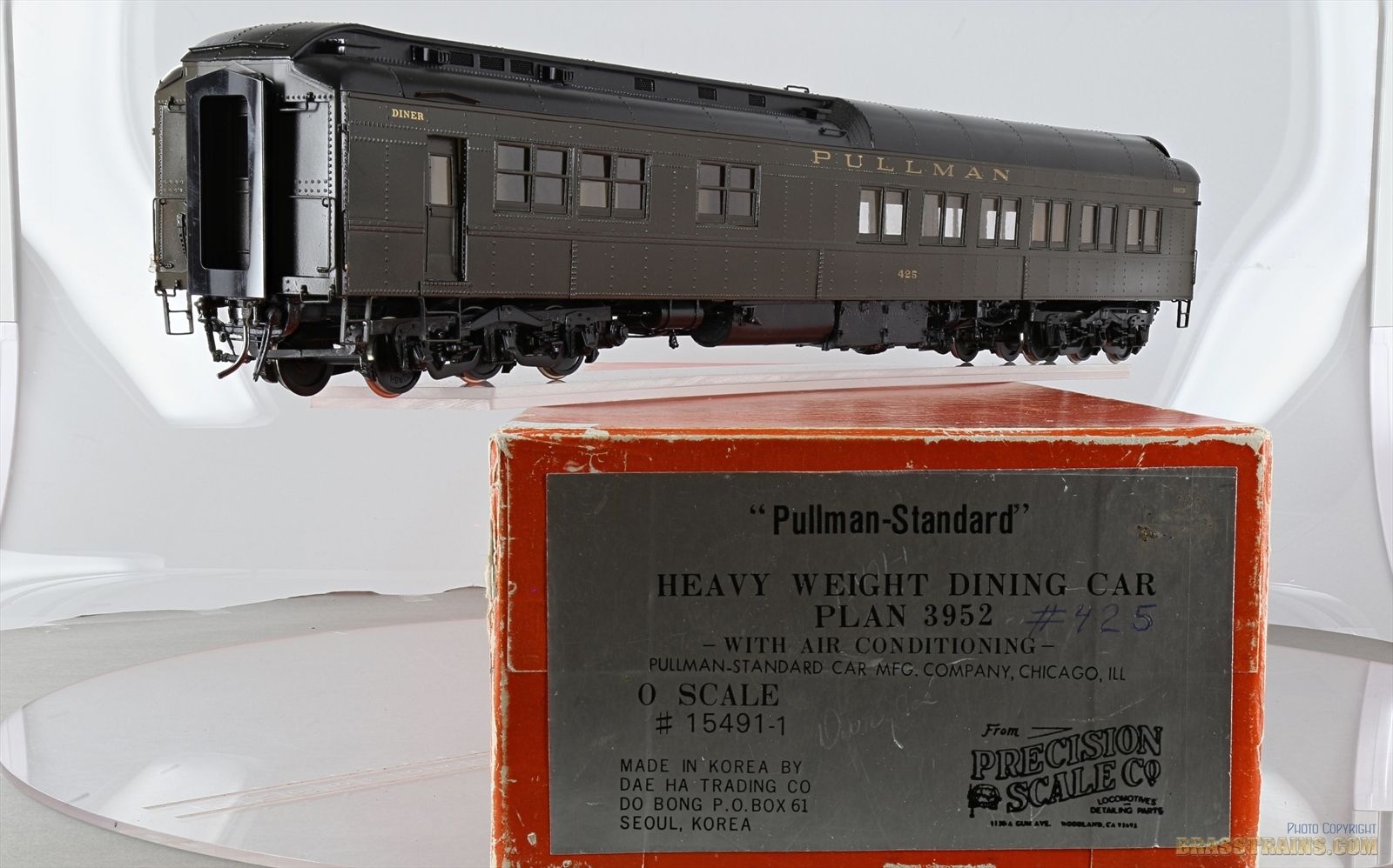 O Brass Model - PSC 15491-1 HW Heavyweight Dining Car Pullman #425 w ...