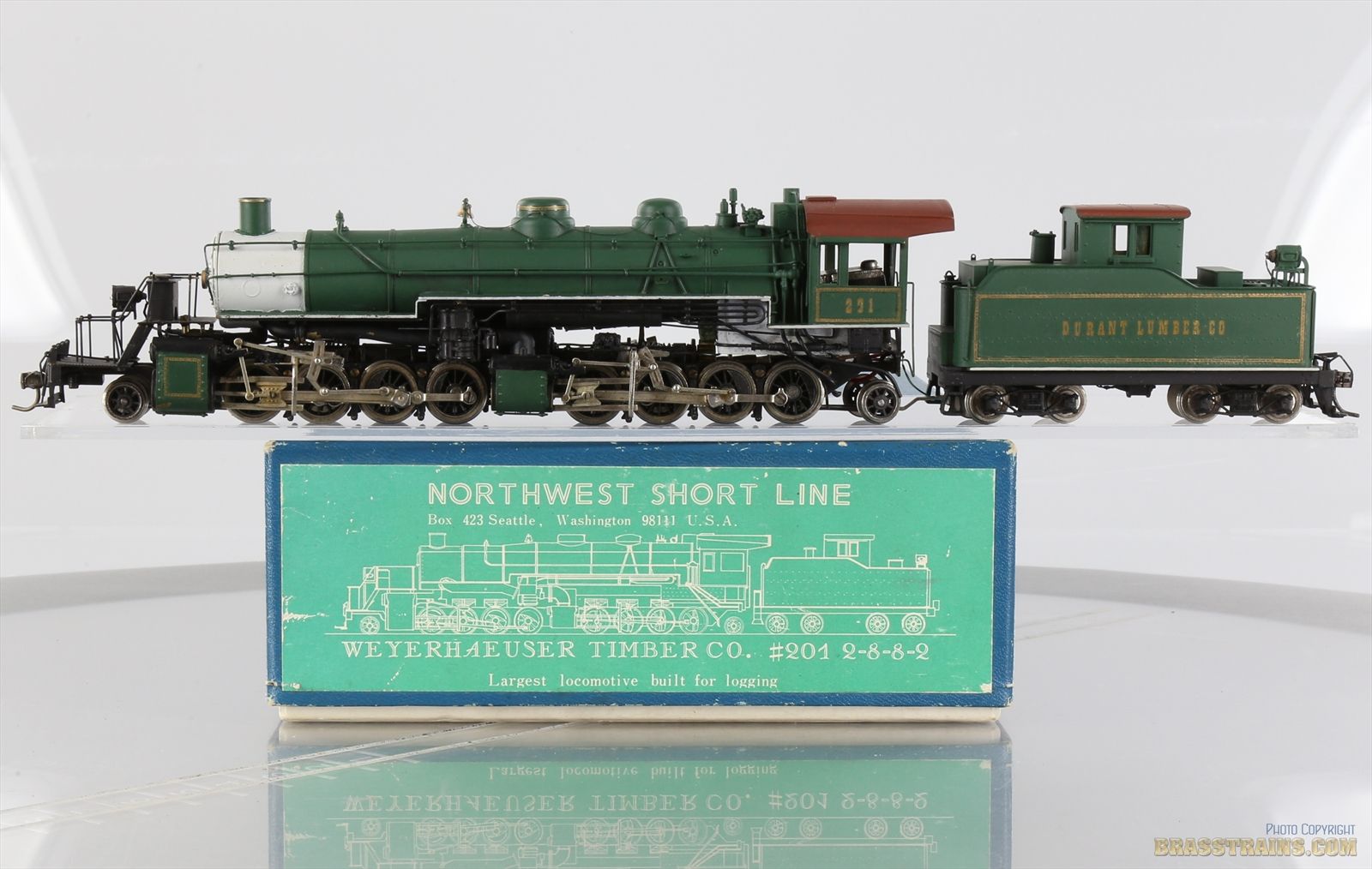 HO Brass Model - NWSL Weyerhaeuser Timber Baldwin Logging 2-8-8-2 #201 ...