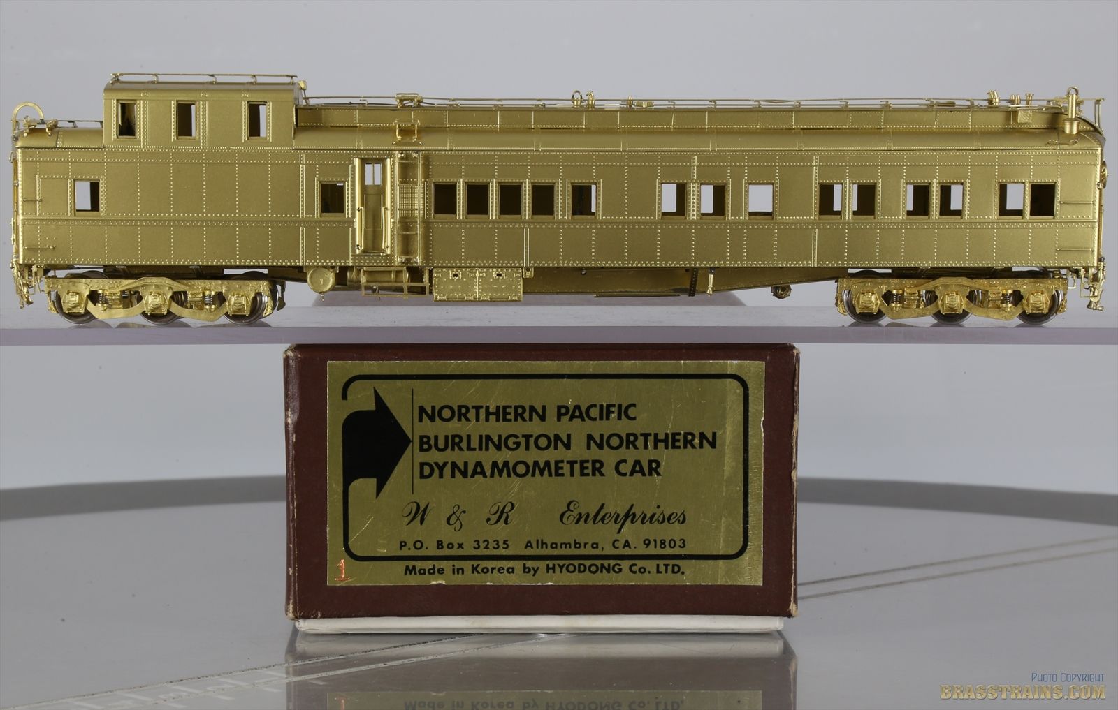 HO Brass Model Train - W&R Enterprises NP & BN - Dynamometer Car ...