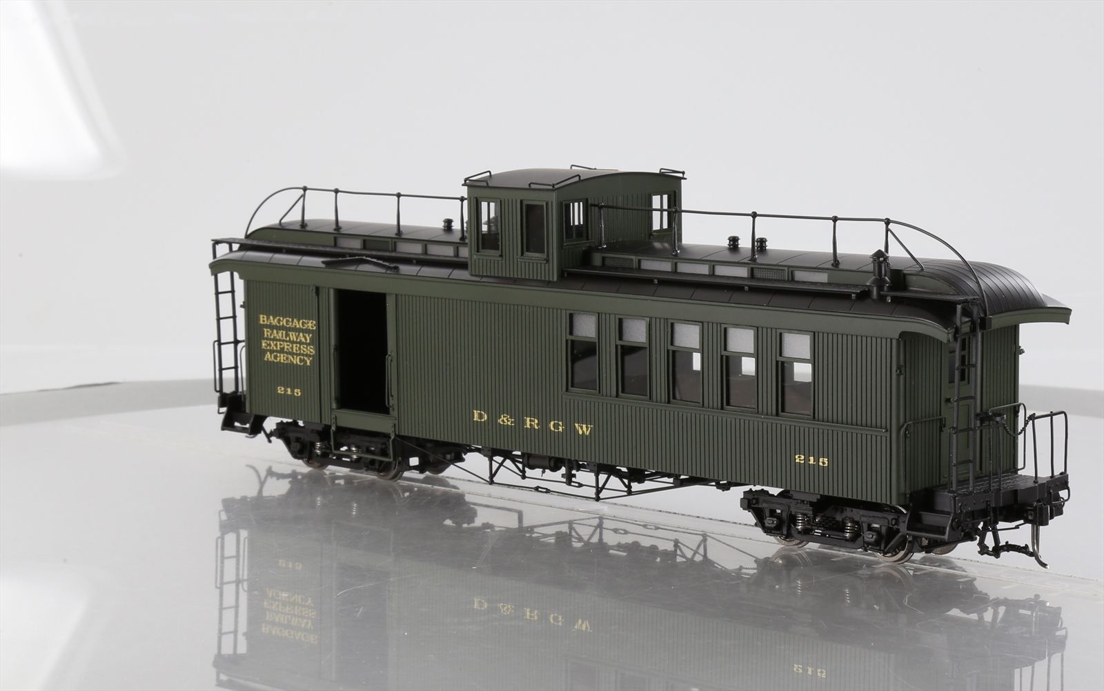On3 Brass Model Train - PSC-17717-2 D&RGW Combine #215 Pullman Green ...