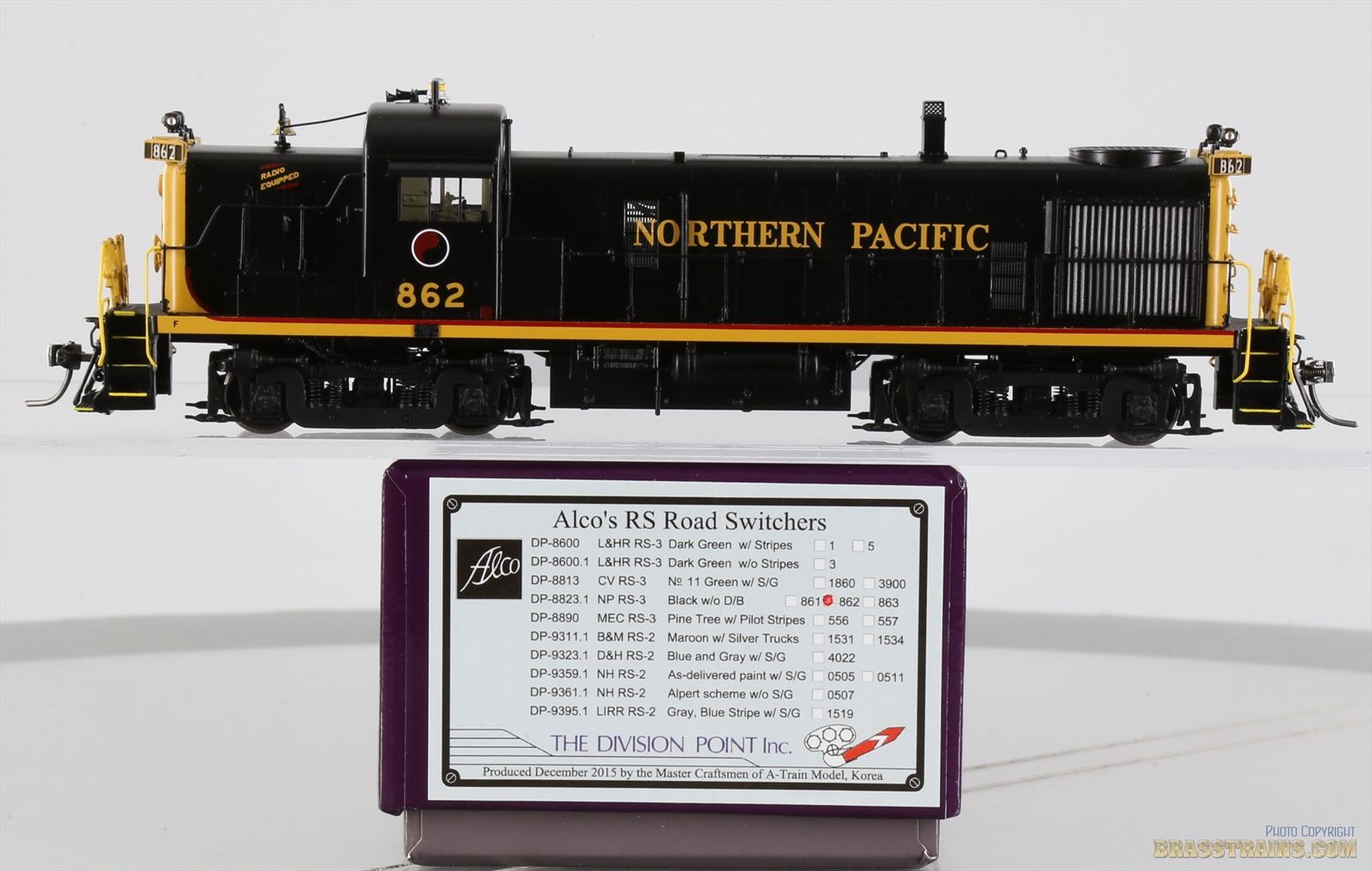 HO Scale Brass Model - DP 8823.1 NP Northern Pacific RS-3 #862 - F/P