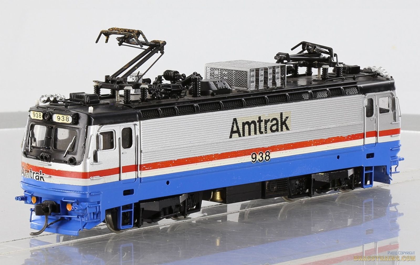 HO Brass Model - GHB International 300/301 Amtrak AEM-7 Electric #938 - F/P - Foam Damage