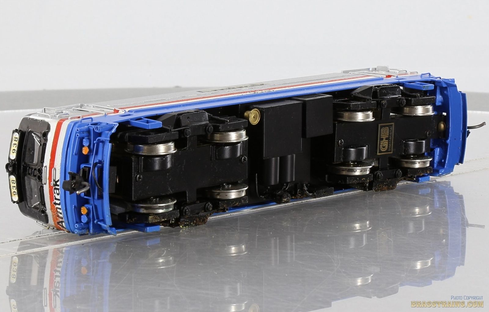 HO Brass Model - GHB International 300/301 Amtrak AEM-7 Electric #938 - F/P - Foam Damage