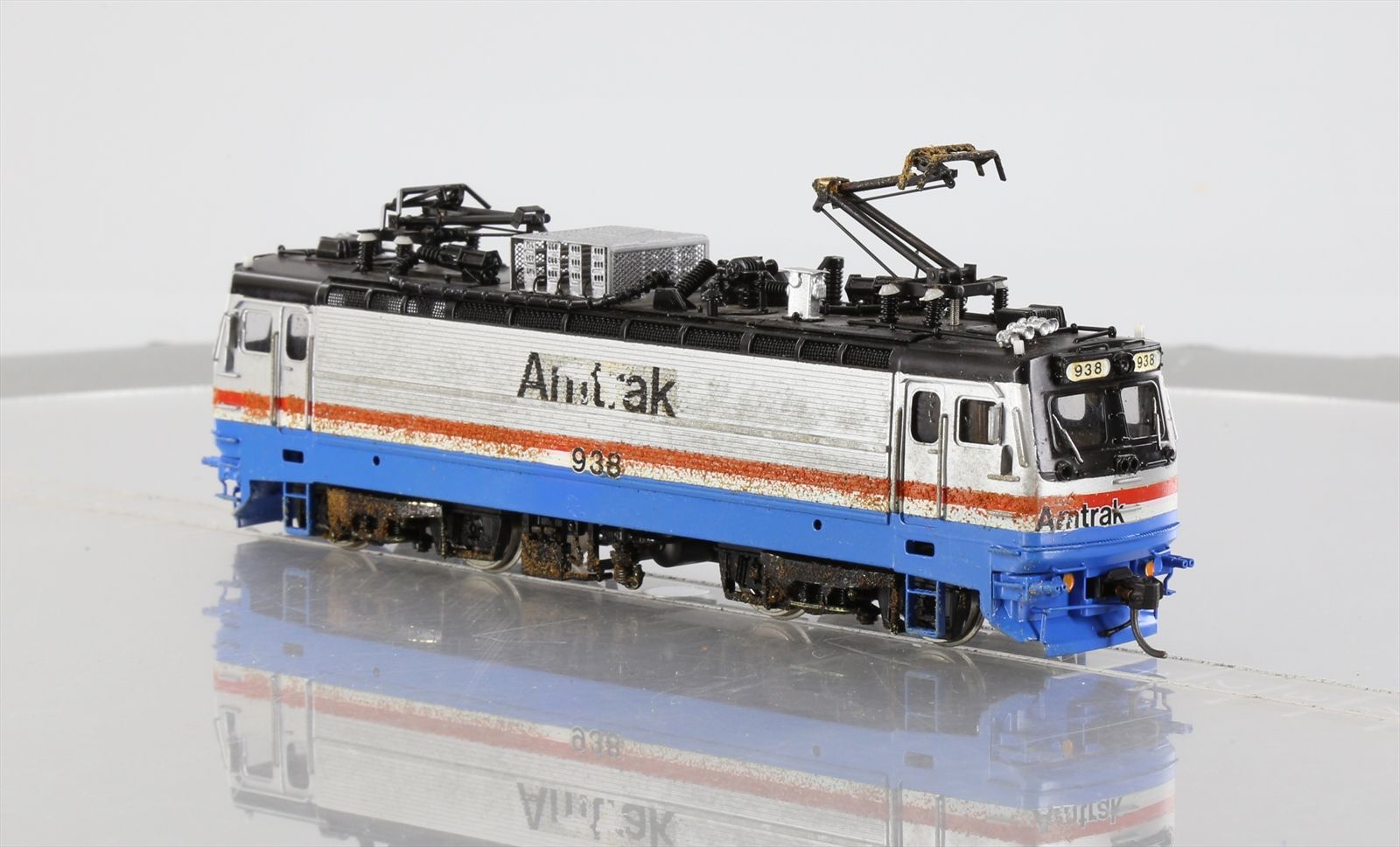 HO Brass Model - GHB International 300/301 Amtrak AEM-7 Electric #938 - F/P - Foam Damage