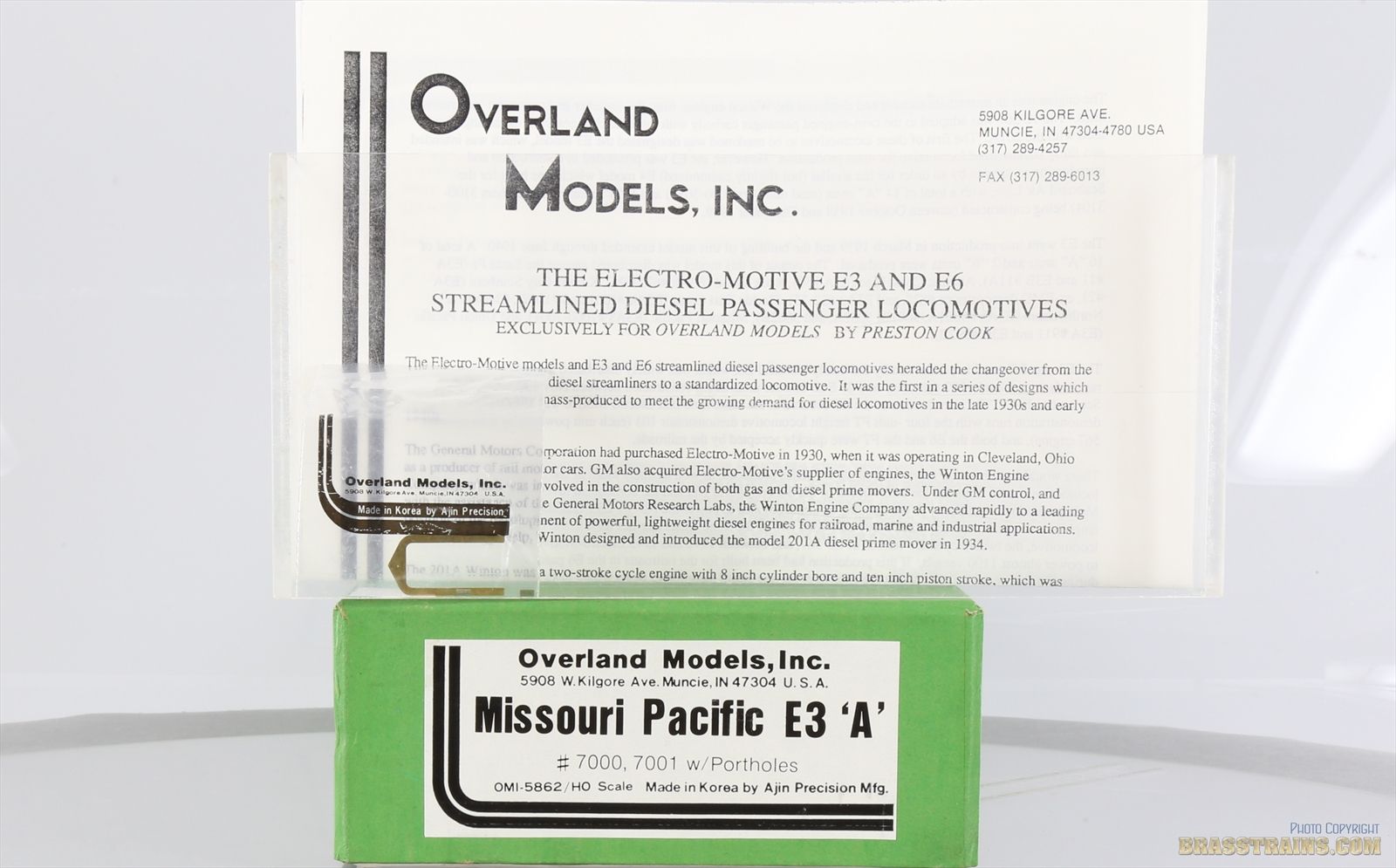 HO Brass Model - OMI 5862 MP Missouri Pacific MoPac E3 E3A #7000 - Custom