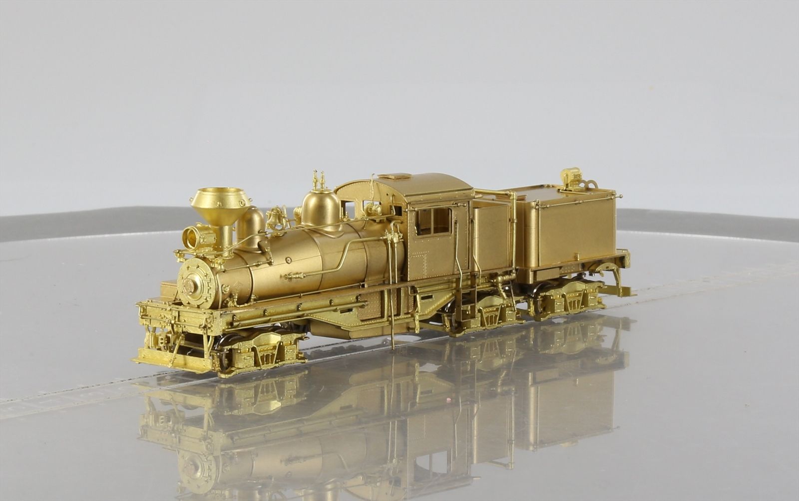 HO Brass Model - Key Cass Scenic Railway #4 - Unpainted Three Truck Shay