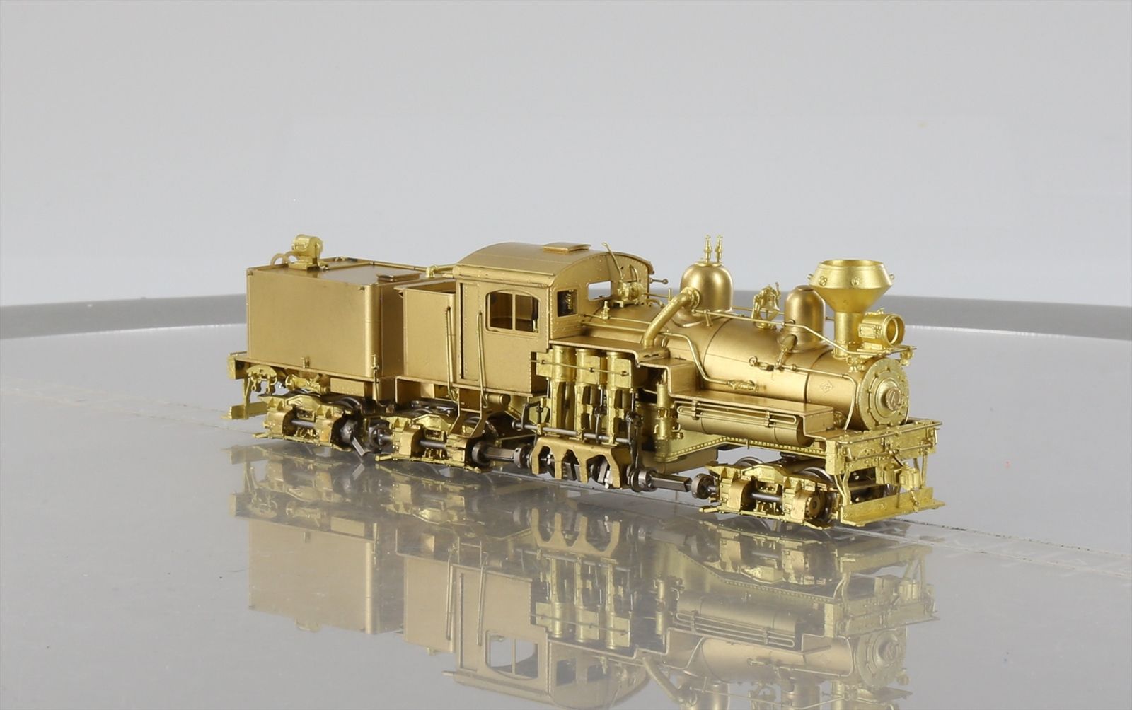 HO Brass Model - Key Cass Scenic Railway #4 - Unpainted Three Truck Shay