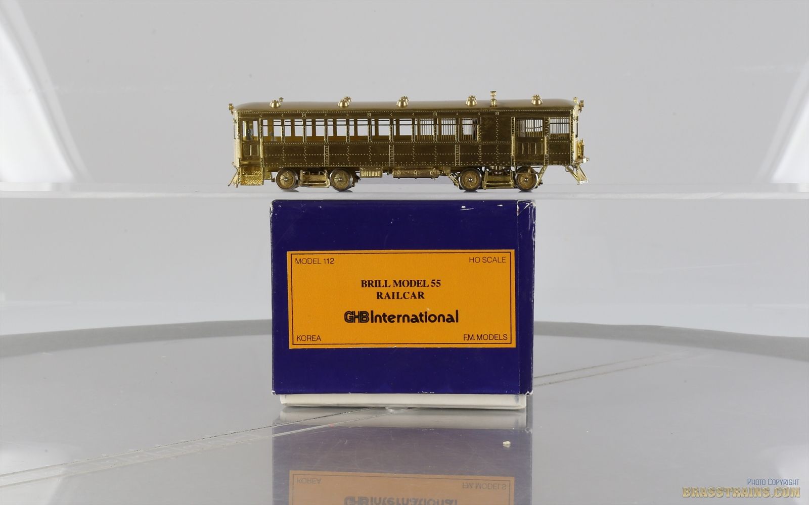 HO Brass Model - GHB International 112 Brill Model 55 Railcar - Unpainted