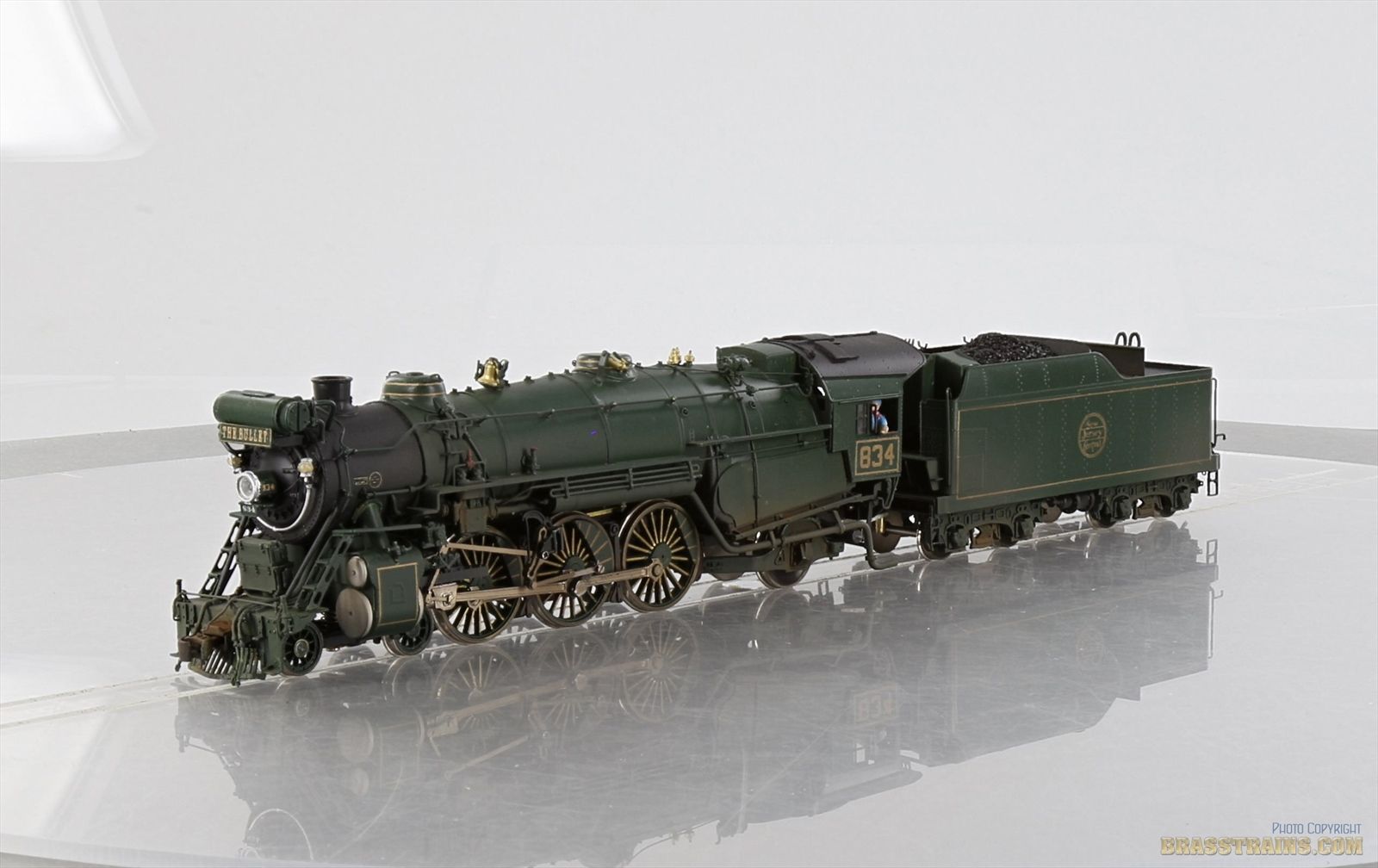 HO Brass Model - OMI 1489 Overland CNJ G-3 4-6-2 #834 - Pro Paint by ...