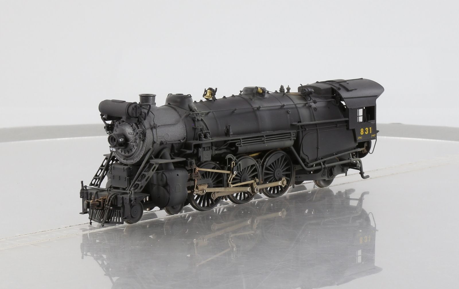 HO Brass Model - OMI 1489 Overland CNJ G-3 4-6-2 #831 - Pro Paint by Gwynne Burch