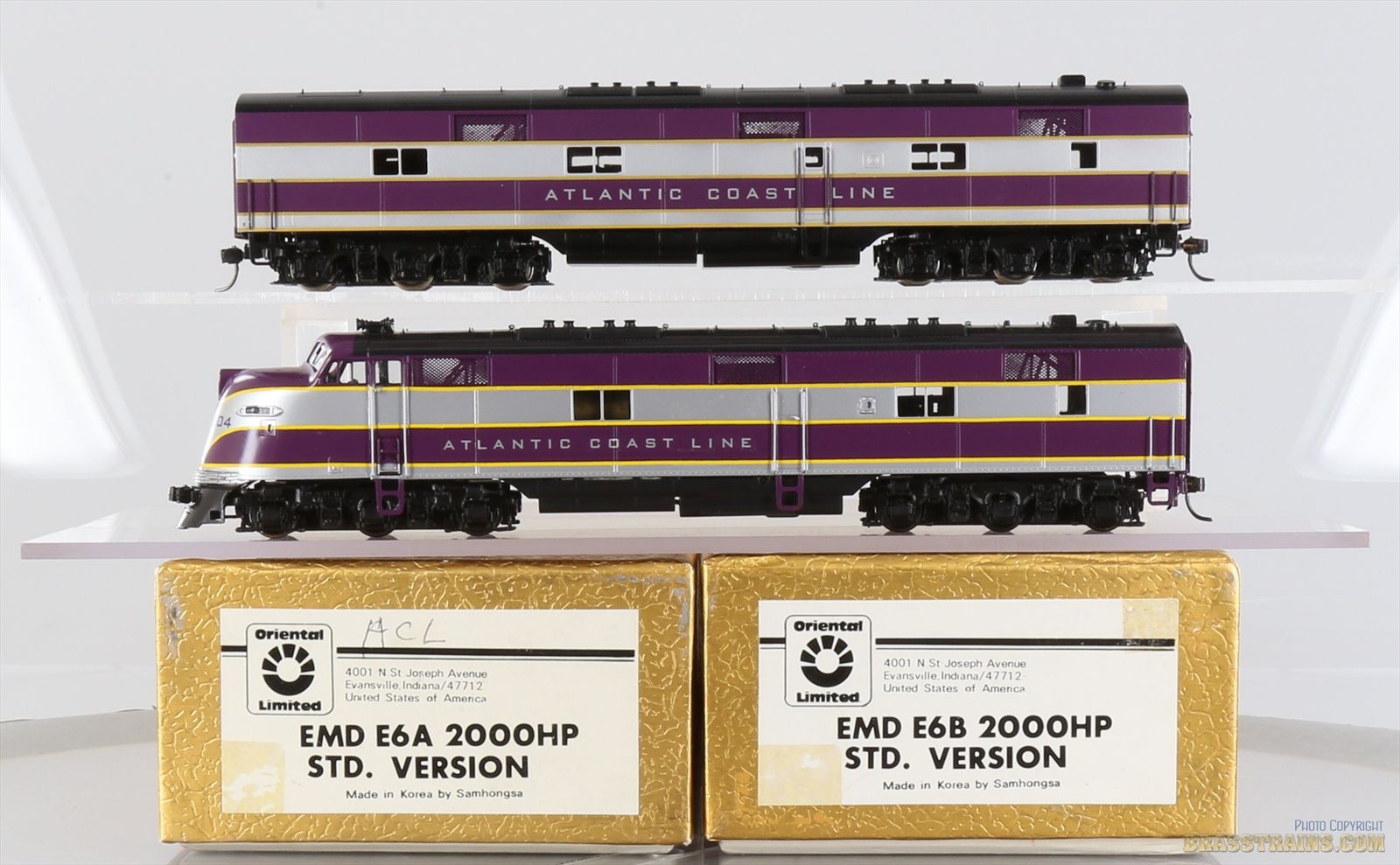 HO Brass Model - Oriental ACL Atlantic Coast Line E6 E6A E6B A-B Set ...