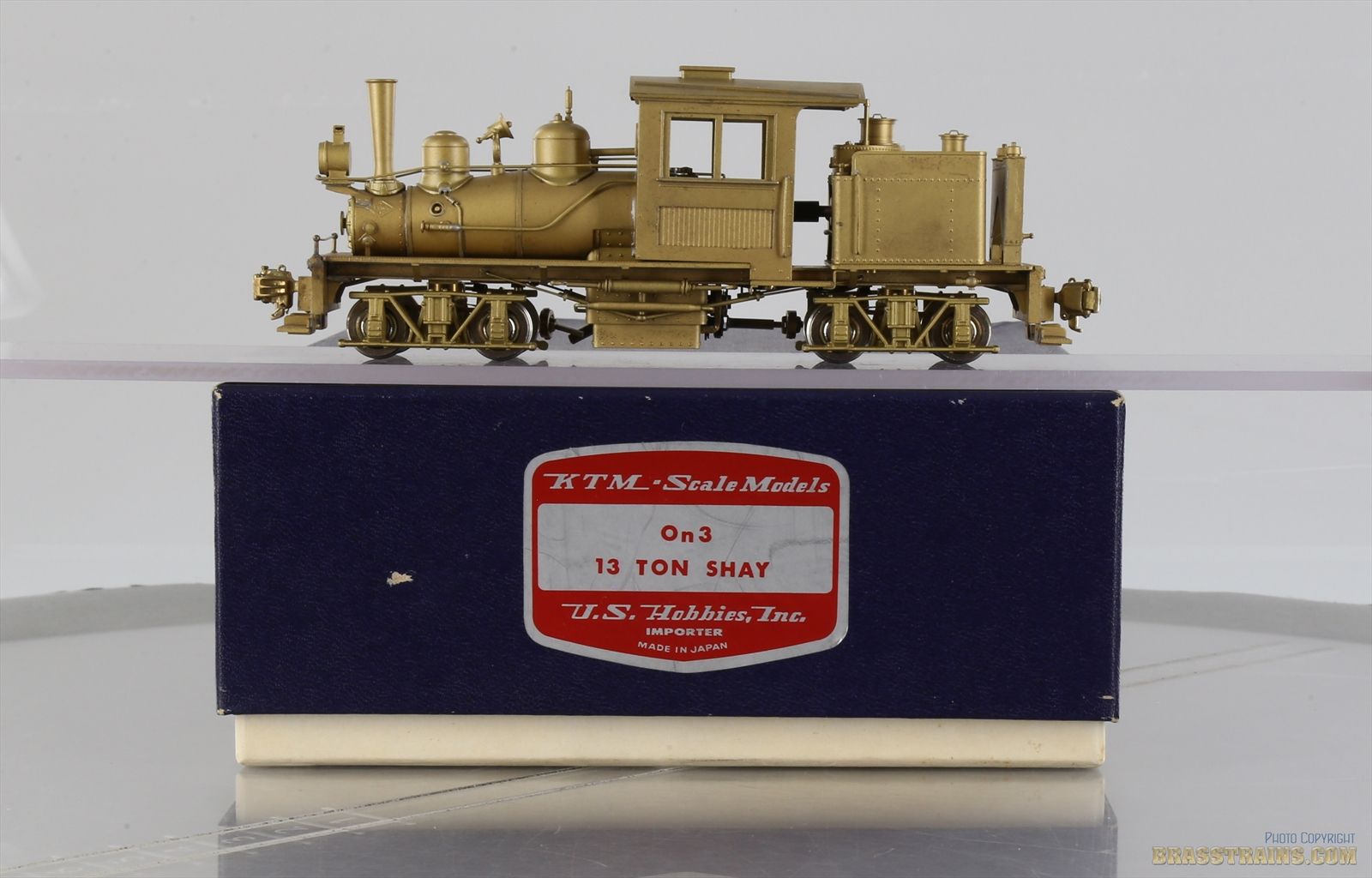 On3 Scale Brass Model Train - USH US Hobbies 13-Ton Shay KTM - Unpainted