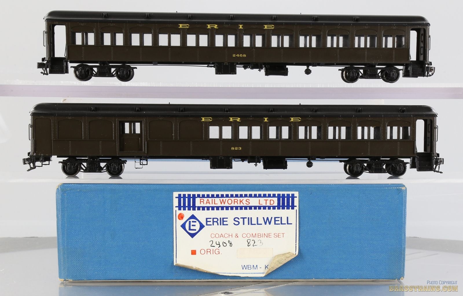 HO Brass Model - Railworks Erie Stillwell Coach / Combine Set #823 ...
