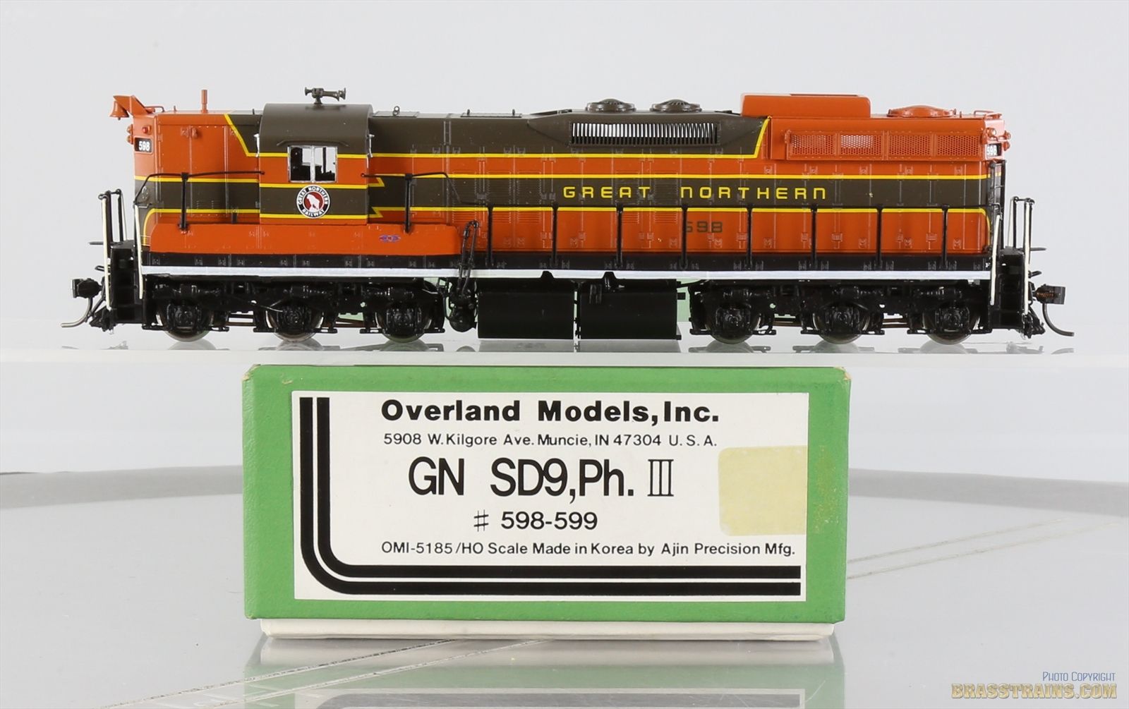 HO Brass Model - OMI 5185 GN Great Northern SD9 Phase 3 #598 - Custom