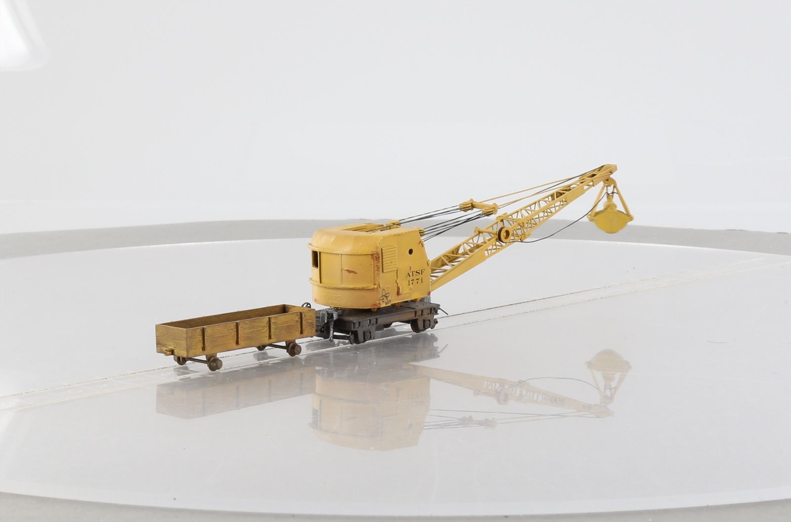 HO Brass Model - OMI 1316 Model 40 Burro Crane w/ Tool Car AT&SF Santa ...