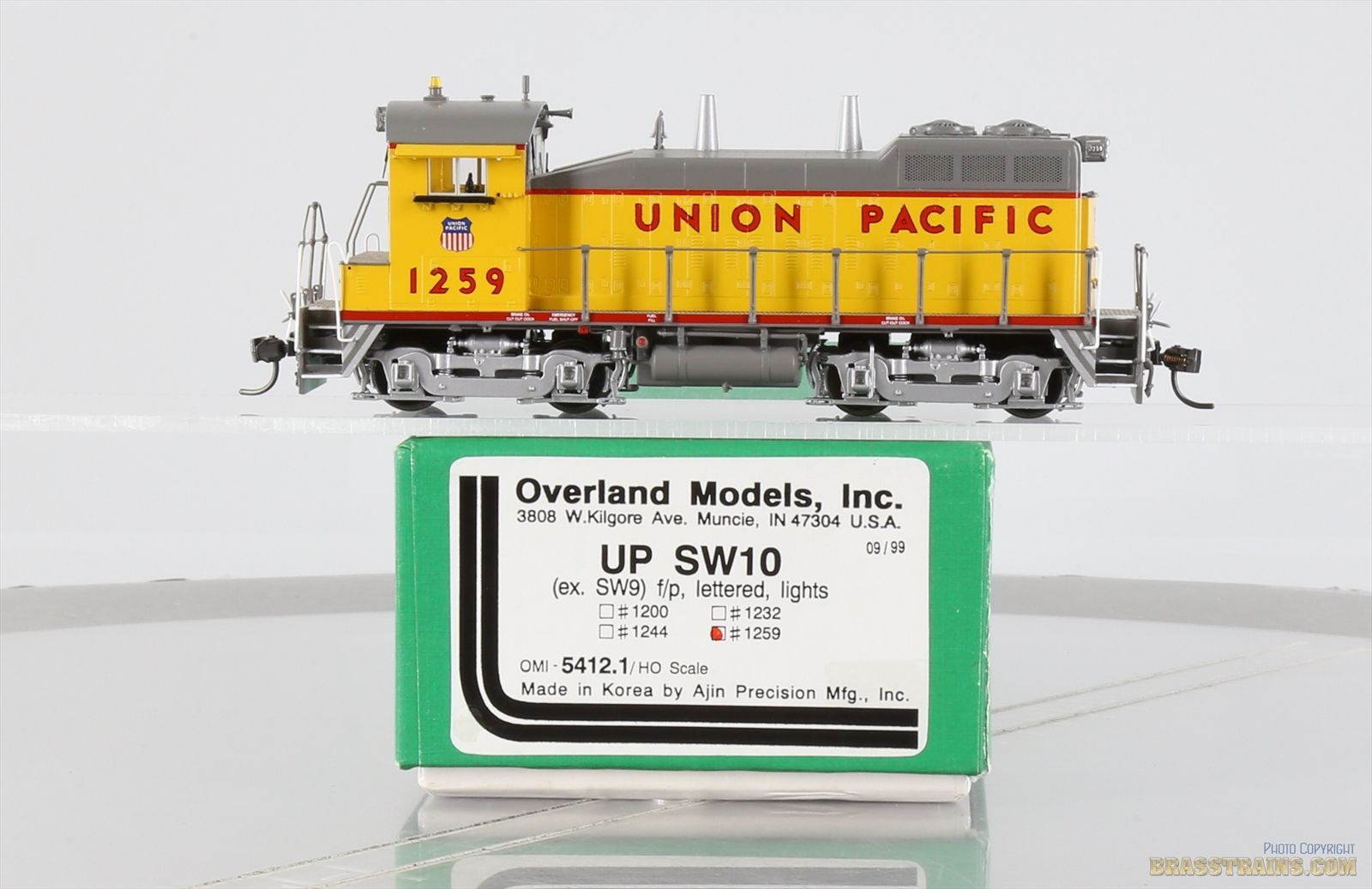 HO Brass Model - OMI 5412.1 UP Union Pacific SW10 #1259 - Ex SW9 - F/P