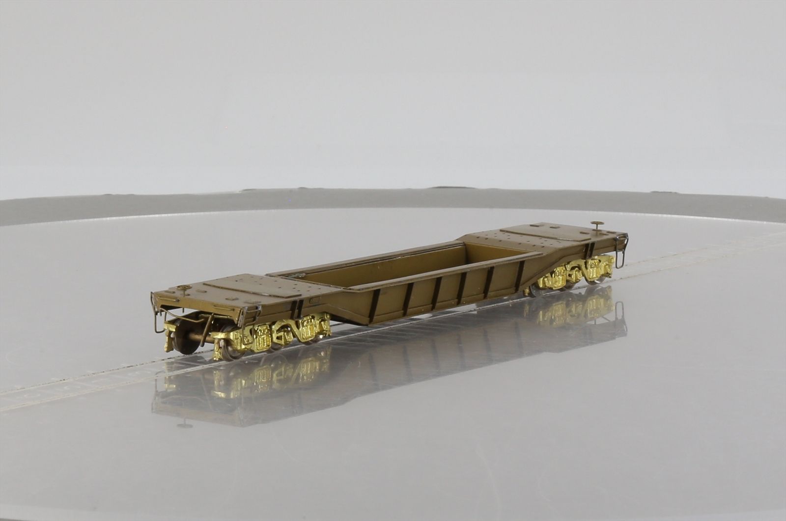HO Brass Model Train - ALCO X-109 Greenville Well Flat Flatcar - Unpainted