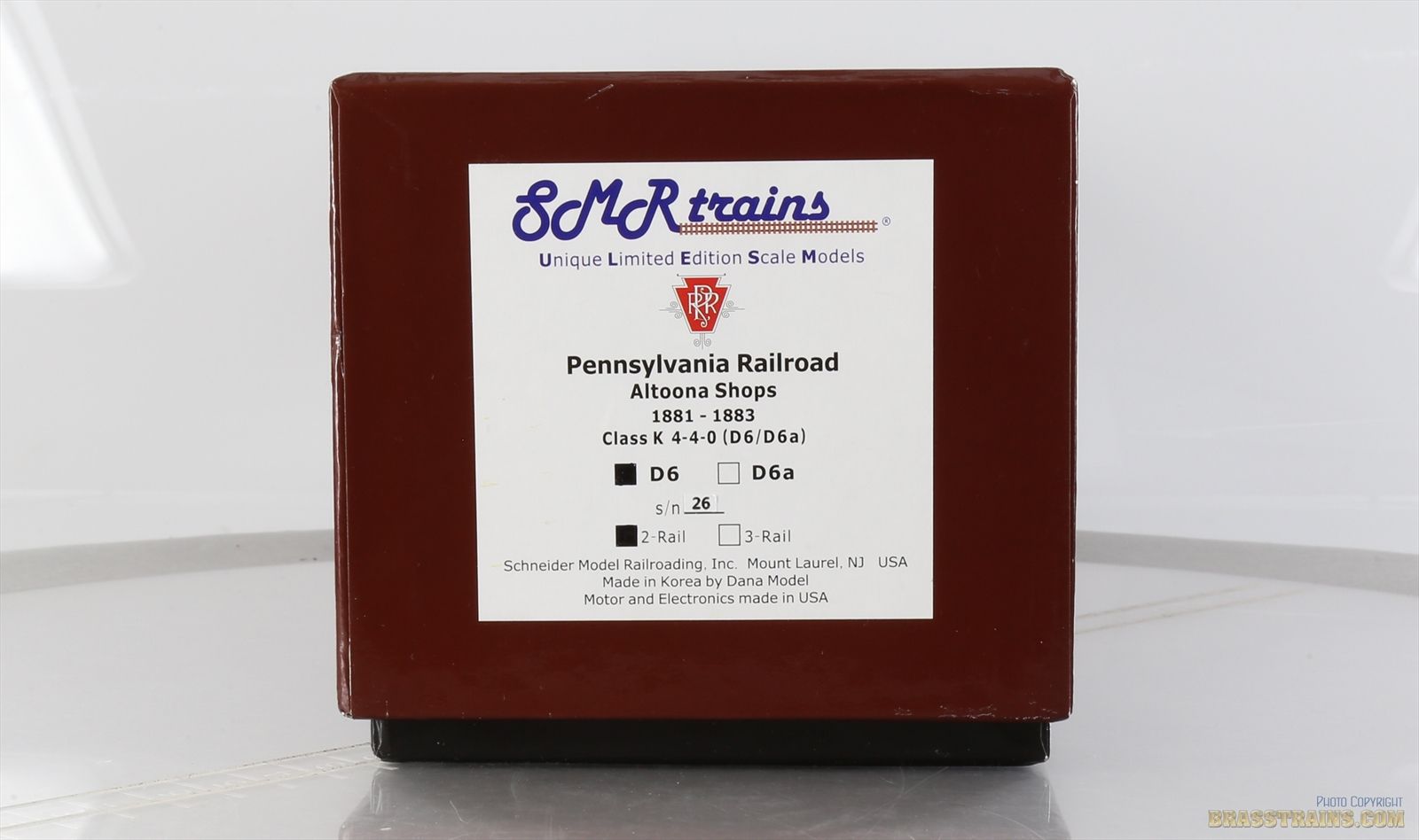 O 2-Rail Brass Model - SMR Trains PRR Pennsylvania Class K D6 4-4-0 ...