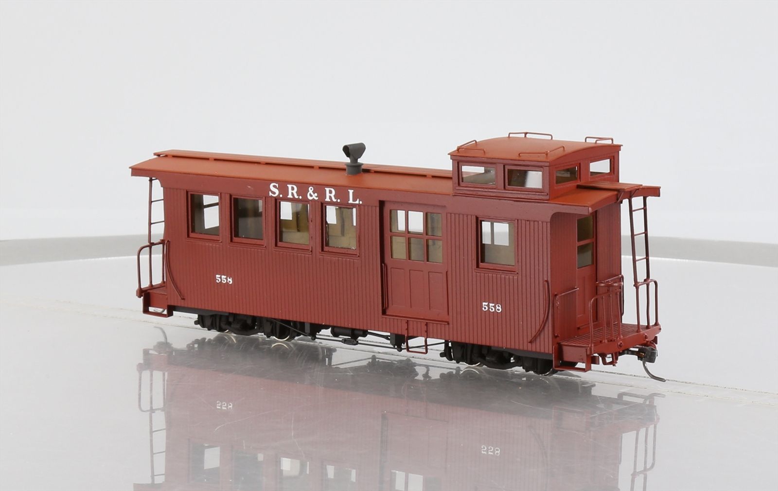On2 Brass Model - NJCB 631-02 Sandy River & Rangeley Lakes Caboose #558 - Nice Paint