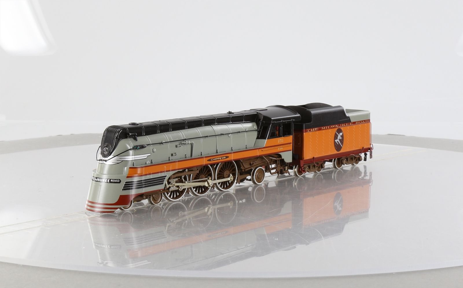 HO Brass Model - OMI 1441 MILW Milwaukee 4-6-2 #151 Streamlined Chippawa - Custom