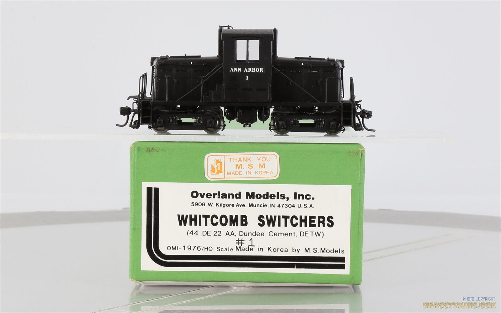 HO Brass Model Train - OMI 1976 Whitcomb Switcher Ann Arbor #1 - Custom