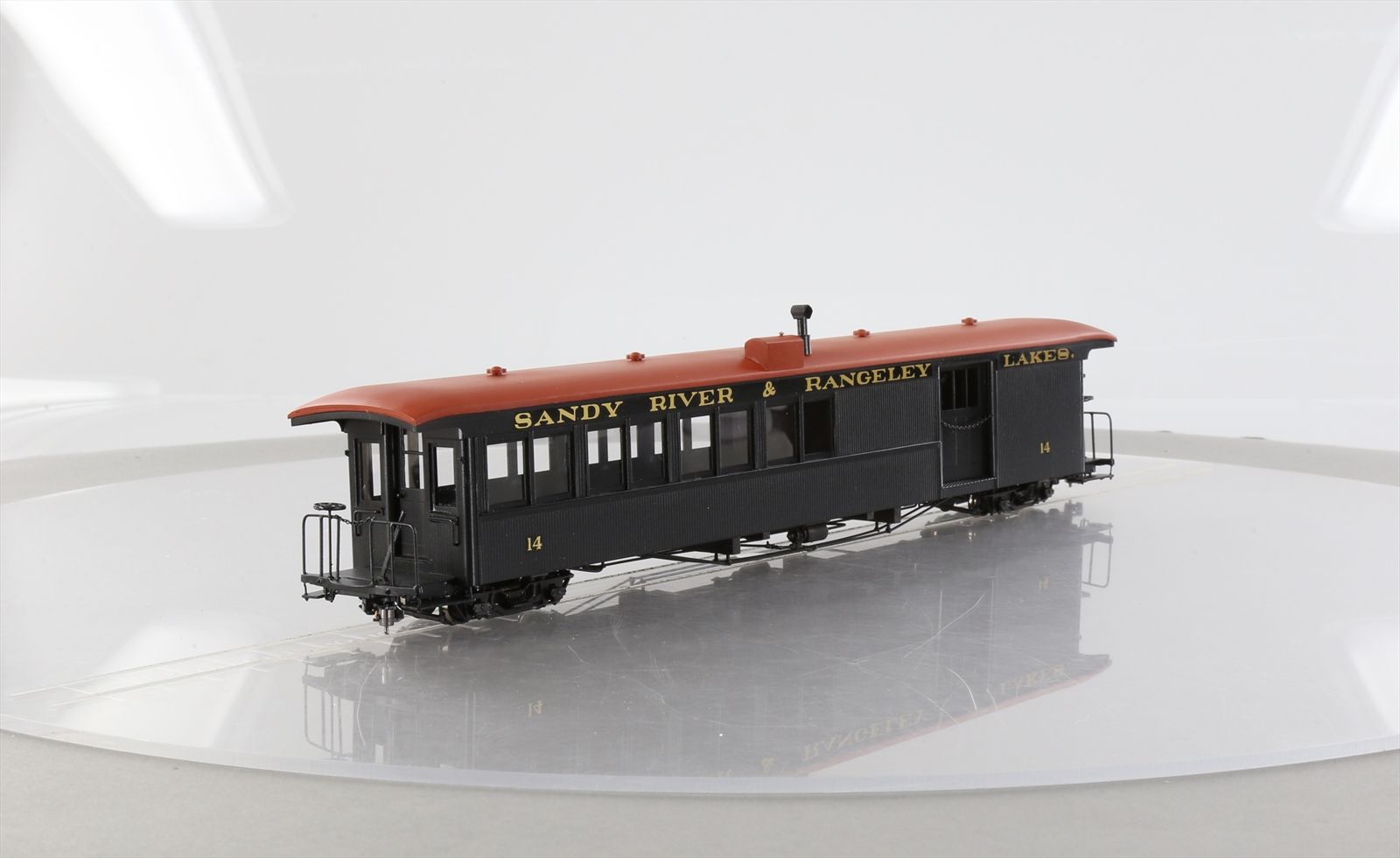 On2 Brass Model - The Car Works SR&RL Passenger Combine #14 - Nice Paint