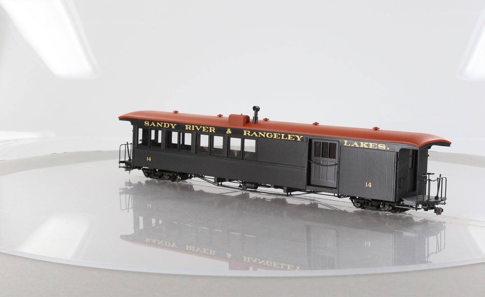On2 Brass Model - The Car Works SR&RL Passenger Combine #14 - Nice Paint