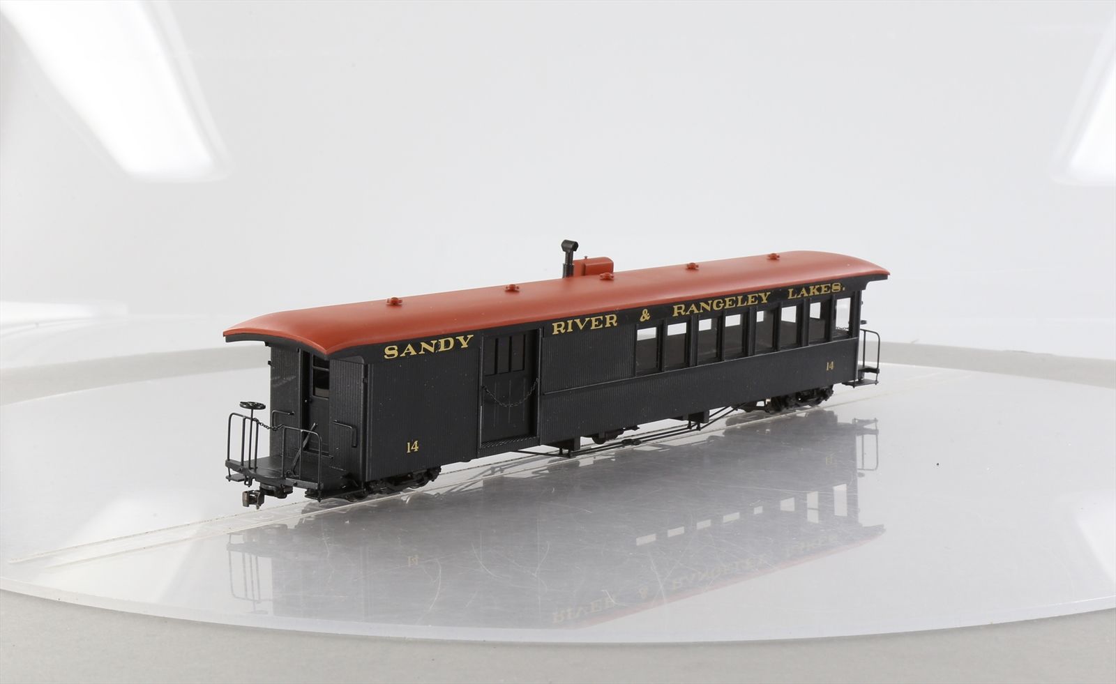 On2 Brass Model - The Car Works SR&RL Passenger Combine #14 - Nice Paint