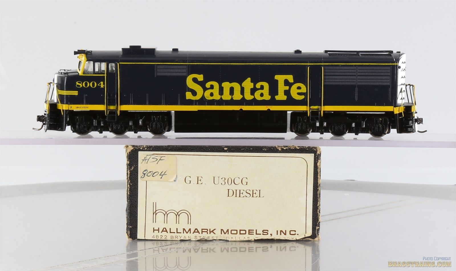 HO Brass Model - HM Hallmark GE U30CG Diesel AT&SF Santa Fe #8004 - Custom