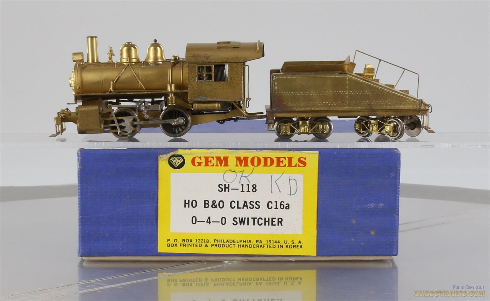 HO Scale Brass Model Steam Locomotive - Gem Models SH-118 B&O Baltimore ...