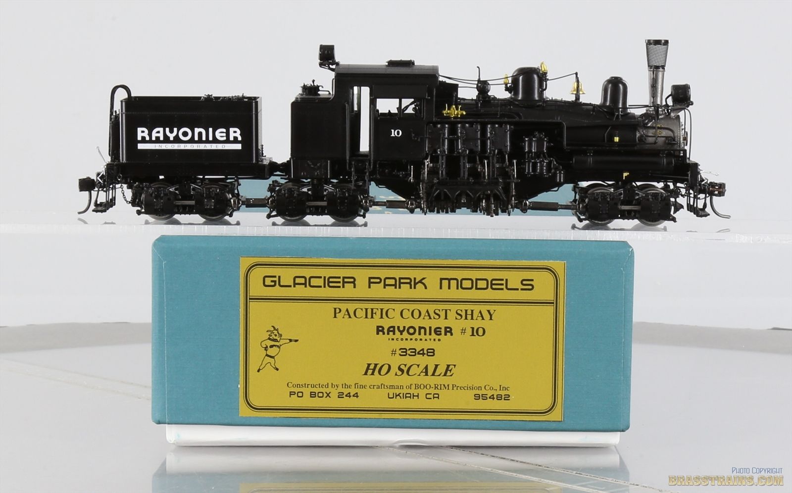 HO Scale Brass Model Train GPM-3348 Pacific Coast Shay - Rayonier #10 ...