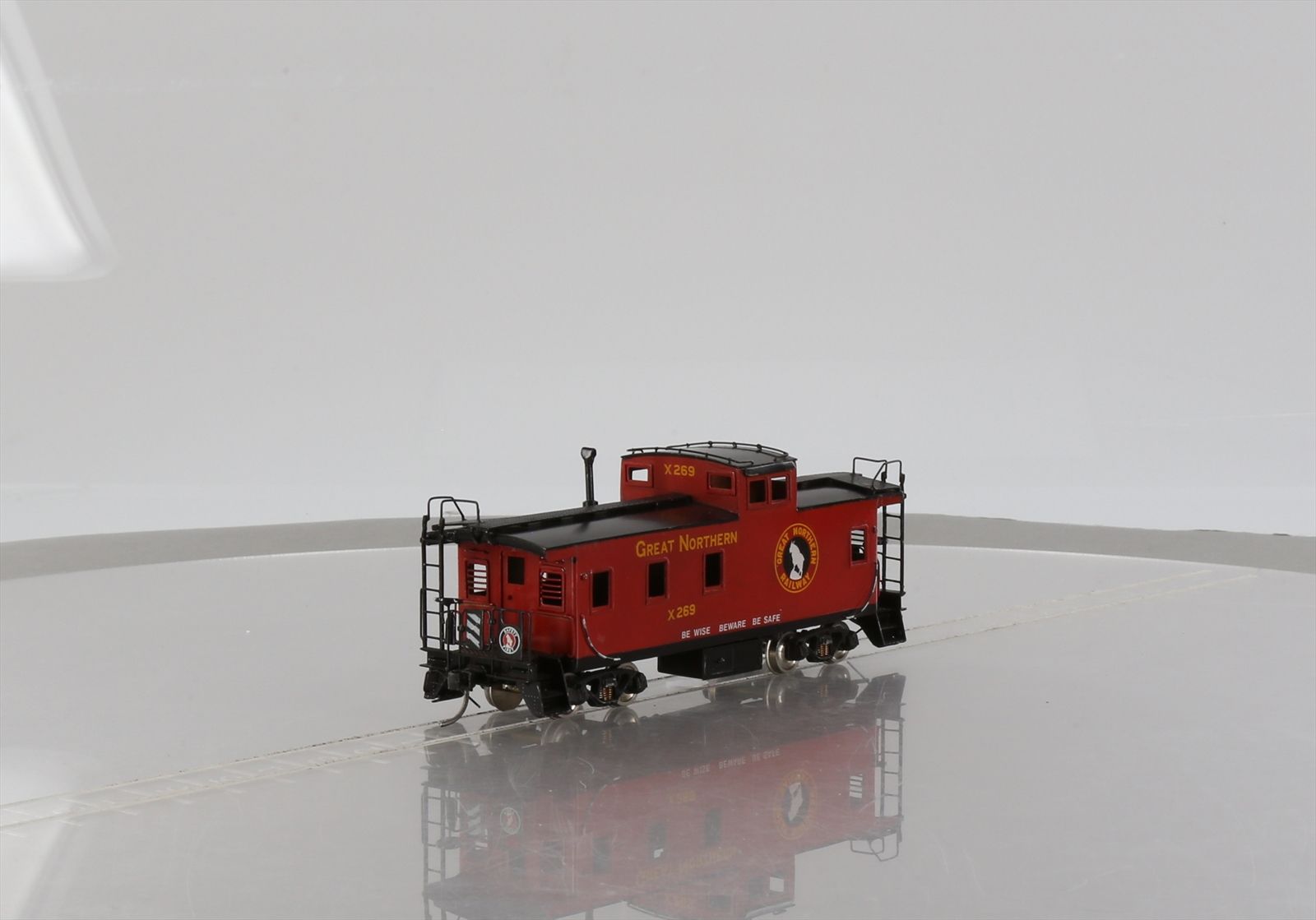 HO Brass Model Train - OMI 1107 GN Great Northern Steel Caboose #X269 ...