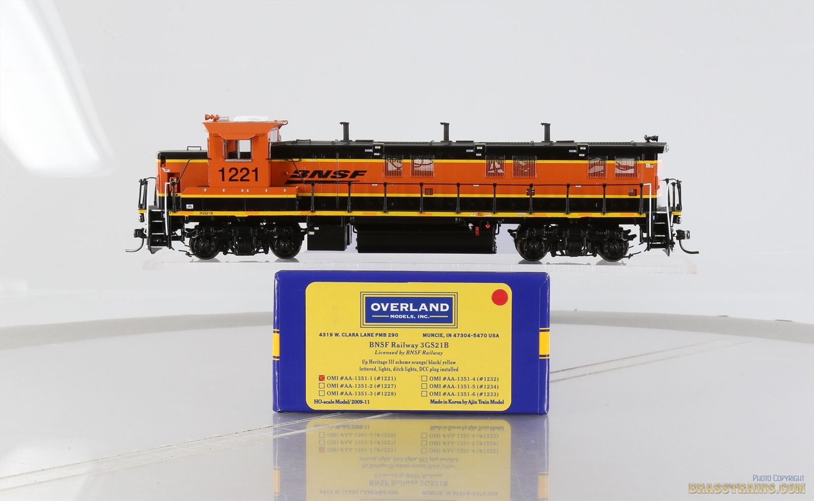 HO Brass Model - OMI AA-1351-1 BNSF Burlington Northern Santa Fe 3GS21B ...