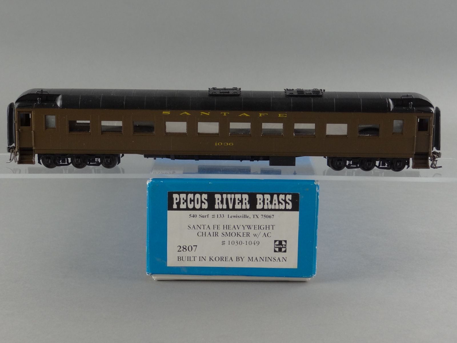 HO Brass Model - PRB Pecos River 2807 AT&SF #1036 Santa Fe Heavyweight ...