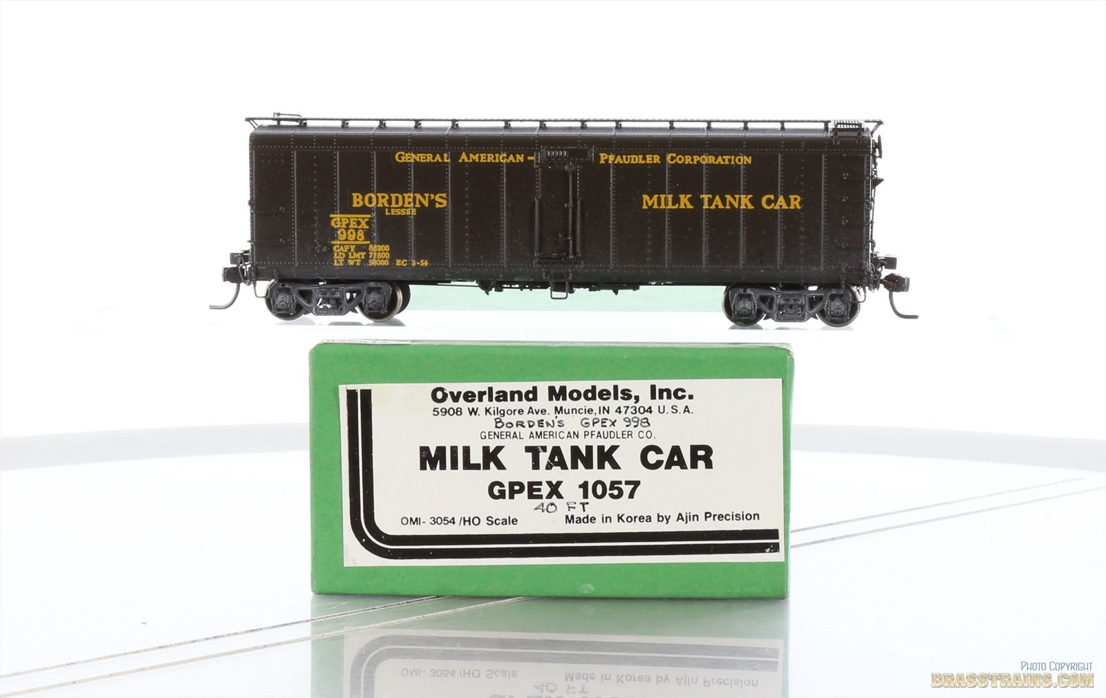 HO Brass Model - OMI 3054 Borden's Milk Tank Car GPEX #998 - Custom ...