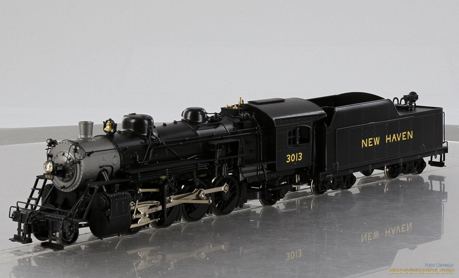 HO Brass Model Train - Key NH New Haven 2-8-2 J-1 Mikado #3013 - Custom