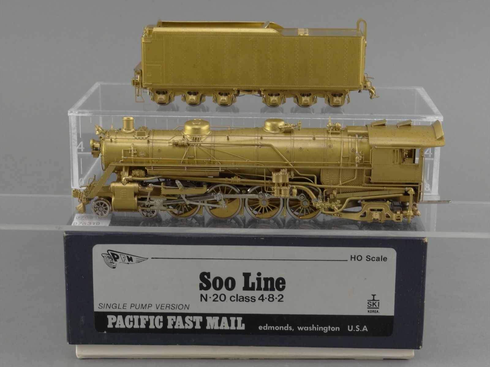 HO Brass Model - PFM SKI SOO Line 4-8-2 Class N-20 Steam Loco - Unpainted