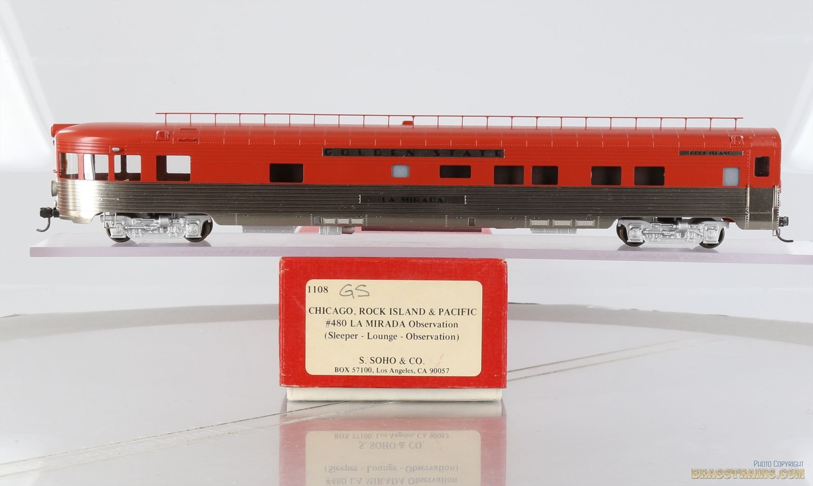 HO Brass Model - Soho 1108 CRI&P Rock Island Sleeper Observation Lounge ...