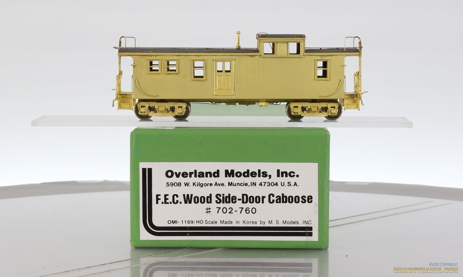 HO Brass Model - OMI 1169 FEC Florida East Coast Wood Side-Door Caboose ...