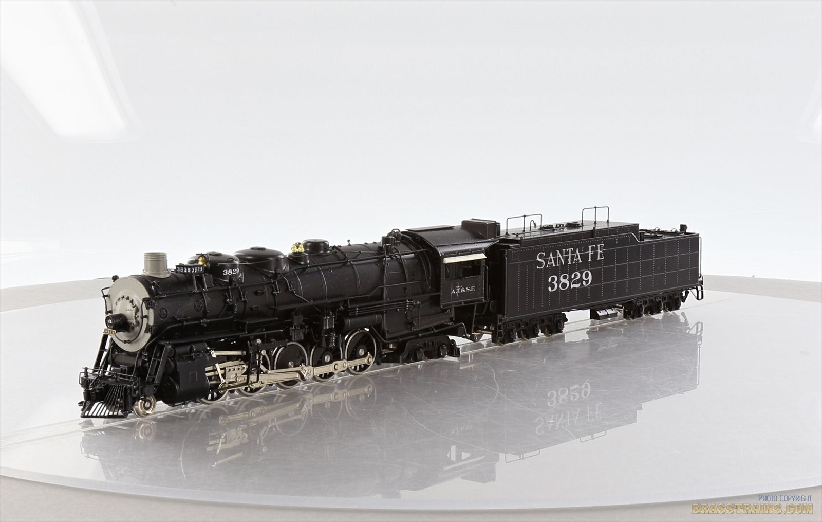 HO Brass Model - KEY CS#52 AT&SF Santa Fe Late Run 2-10-4 #3829 - F/P