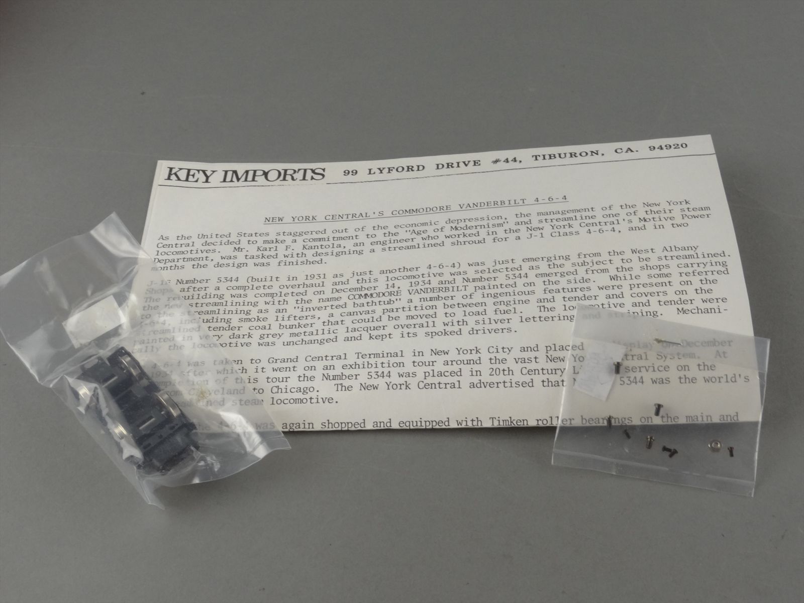 HO Brass Model Train - Key Imports NYC 4-6-4 Commodore Vanderbilt ...