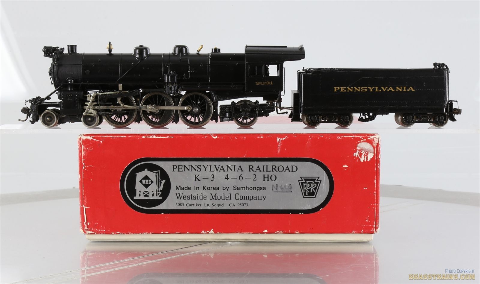 HO Brass Model Train - WMC PRR Pennsylvania K-3 4-6-2 #9091 - Custom