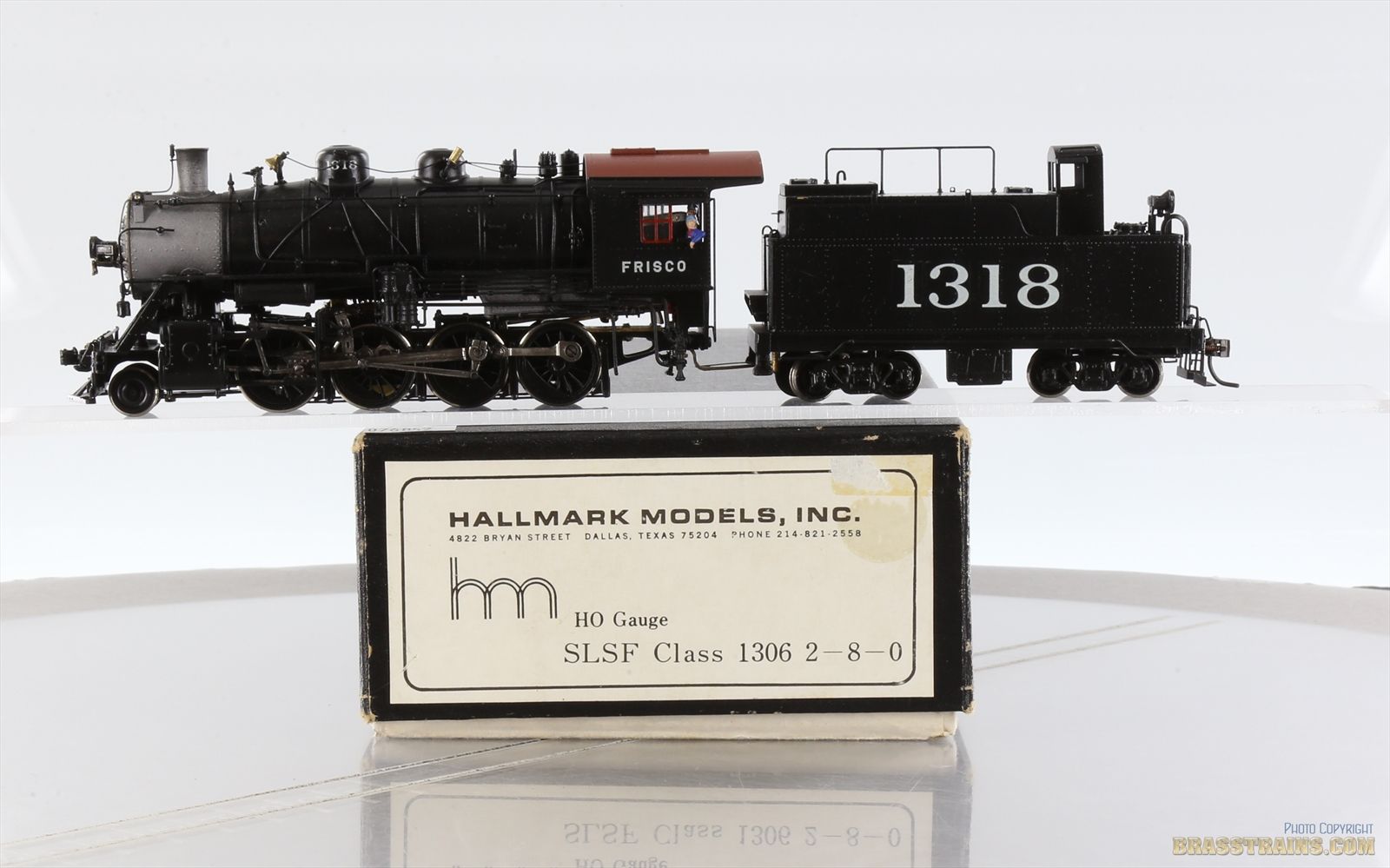 HO Brass Model - HM Hallmark SLSF Frisco 2-8-0 Class 1306 #1318 - Custom