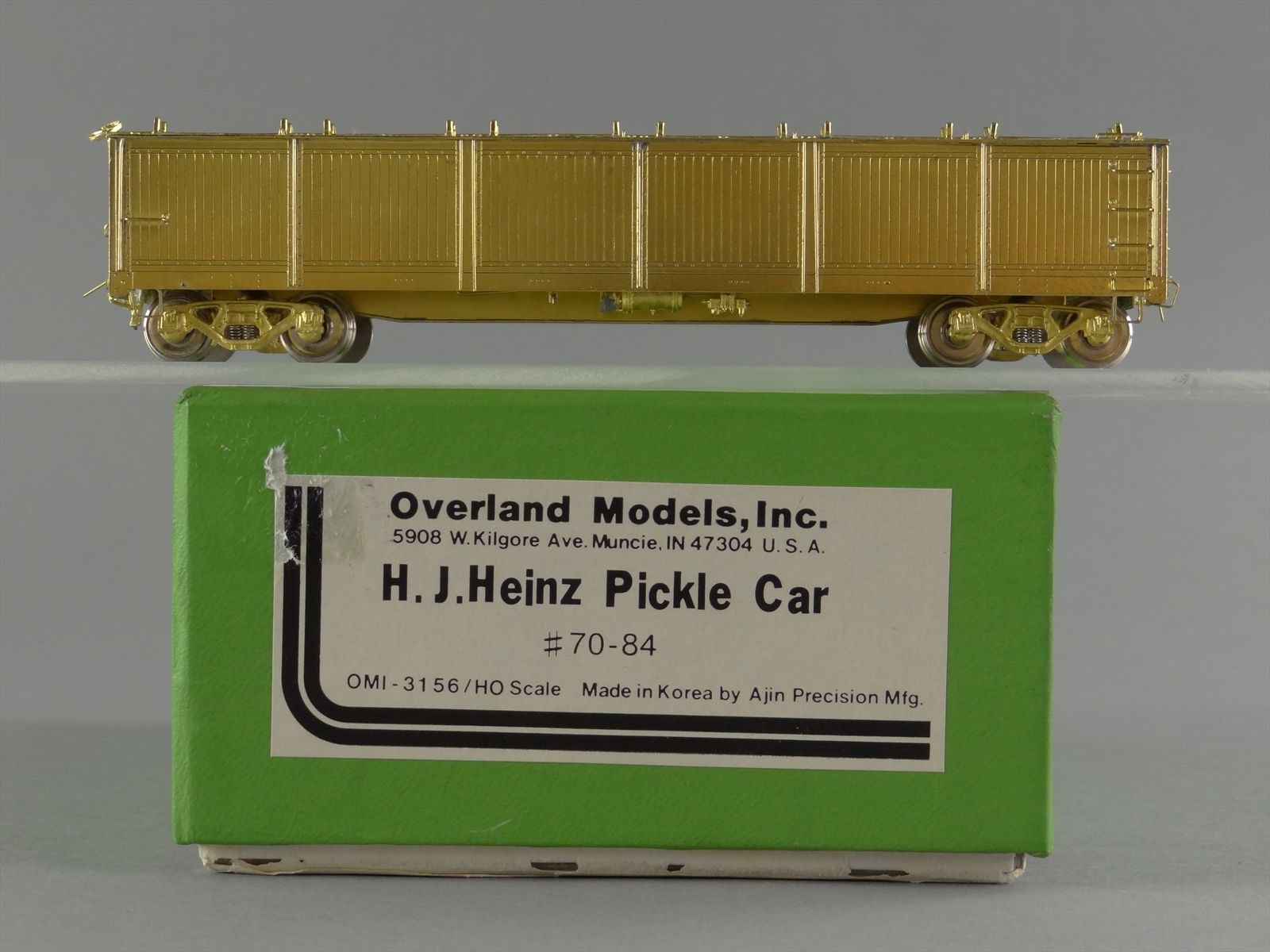 HO Brass Model Train - OMI 3156 HJ Heinz Pickle Car #70-84 - Unpainted