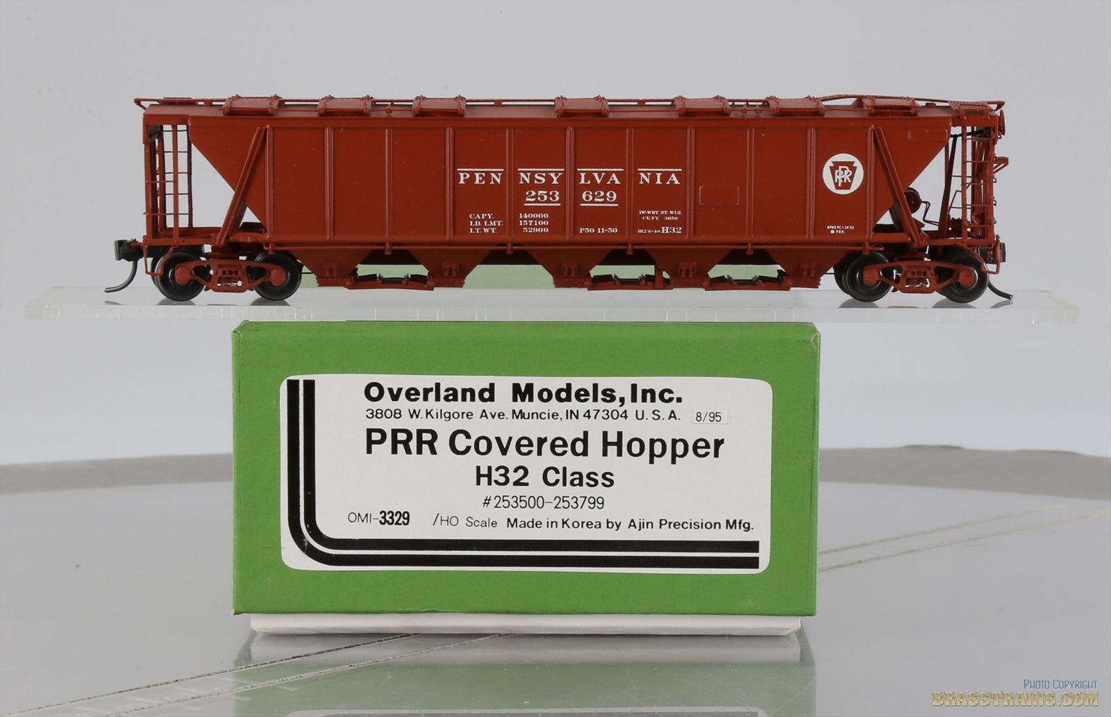 HO Brass Model - OMI 3329 PRR Pennsylvania H32 Covered Hopper #253629