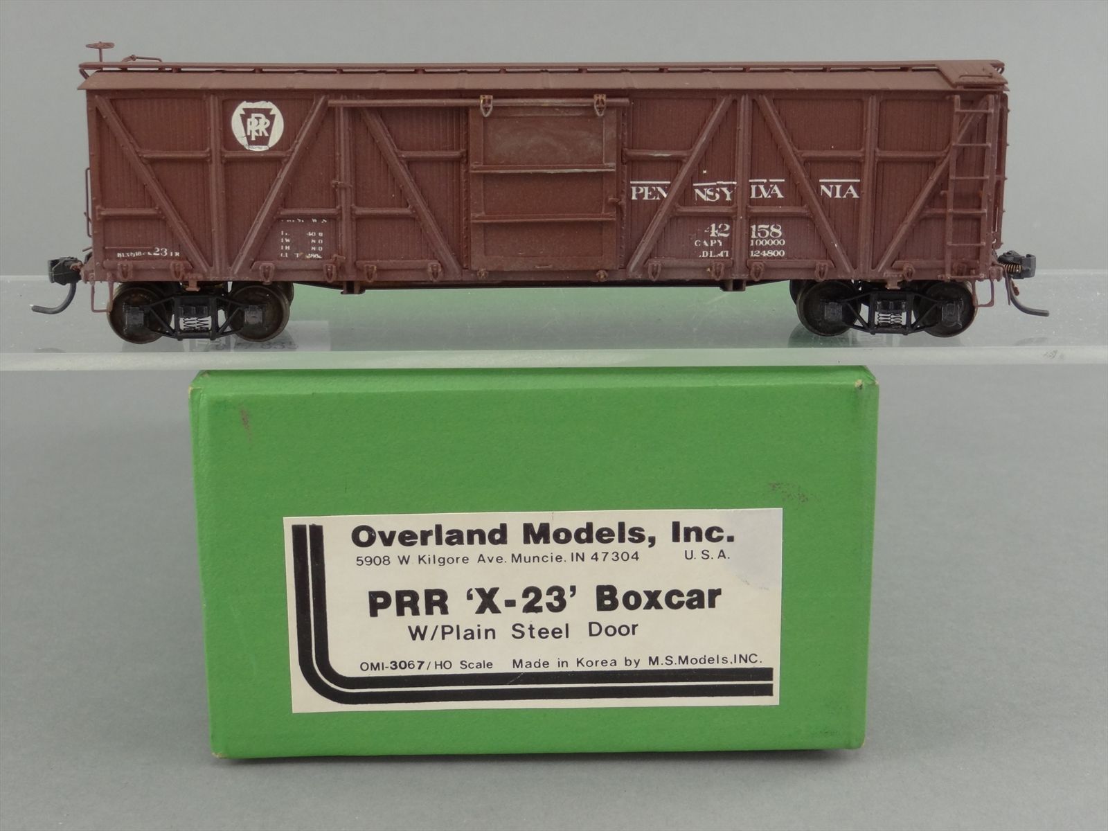 HO Brass Model - OMI 3067 PRR Pennsylvania X-23 Boxcar w/ Plain Steel ...