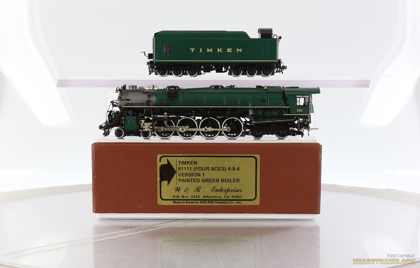 HO Brass Model - W&R Timken Four Aces 4-8-4 #1111 - Version 1 - Green ...