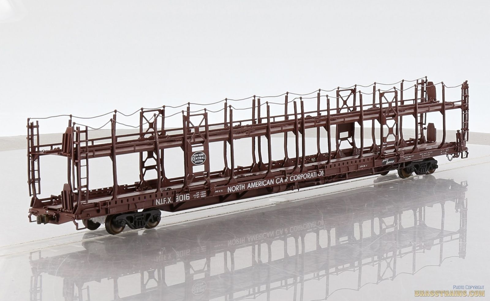 HO Brass Model - OMI 3125 Bi-Level Open Auto Rack NIFX #9066 - Custom