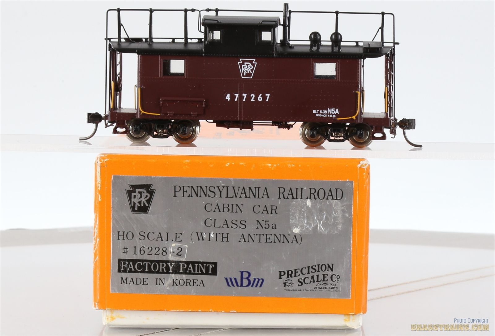 HO Brass Model - PSC 16228-2 PRR Pennsylvania Cabin Car N5a w/ Antenna ...